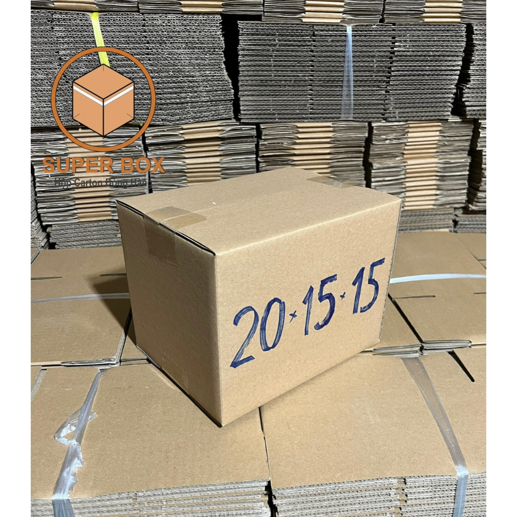 -SUPERBOX- Size 20x15x15 Hộp Carton đóng hàng, gói hàng. | Shopee Việt Nam