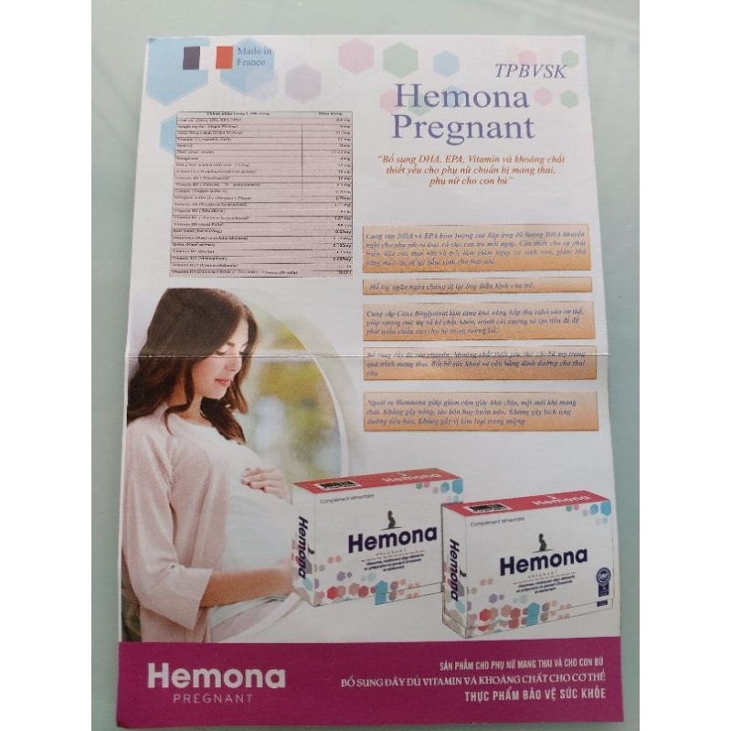 Bổ bầu Hemona sx tại Pháp. Bổ sung DHA, EPA, SẮT, CALCI , Vitamin và ...