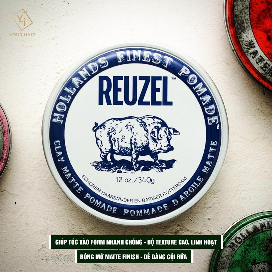 SÁP REUZEL GIỮ NẾP TRUNG BÌNH KHÔNG BÓNG CLAY MATTE POMADE 35G-113G ...