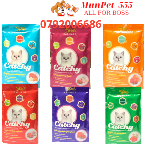 Pate Catchy dành cho mèo cưng dạng gói 70g nhiều vị hàng việt nam chất ...