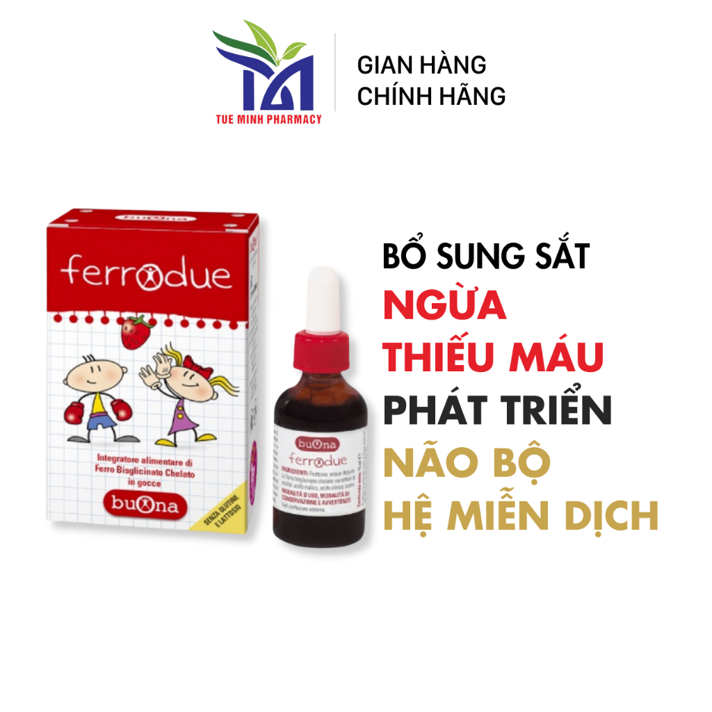 [Chính Hãng] Siro Sắt Hữu Cơ Cho Bé Buona Ferrodue 15ml Giảm Ngừa Thiếu ...