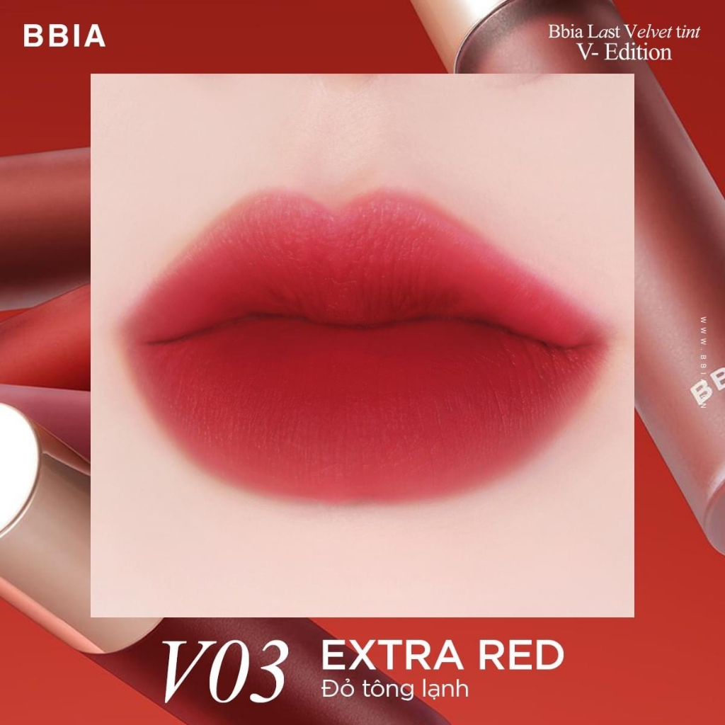 Son Kem Bbia 25 Last Velvet Lip Tint đủ màu 02 04 14 15 39 38 36 45 46 ...