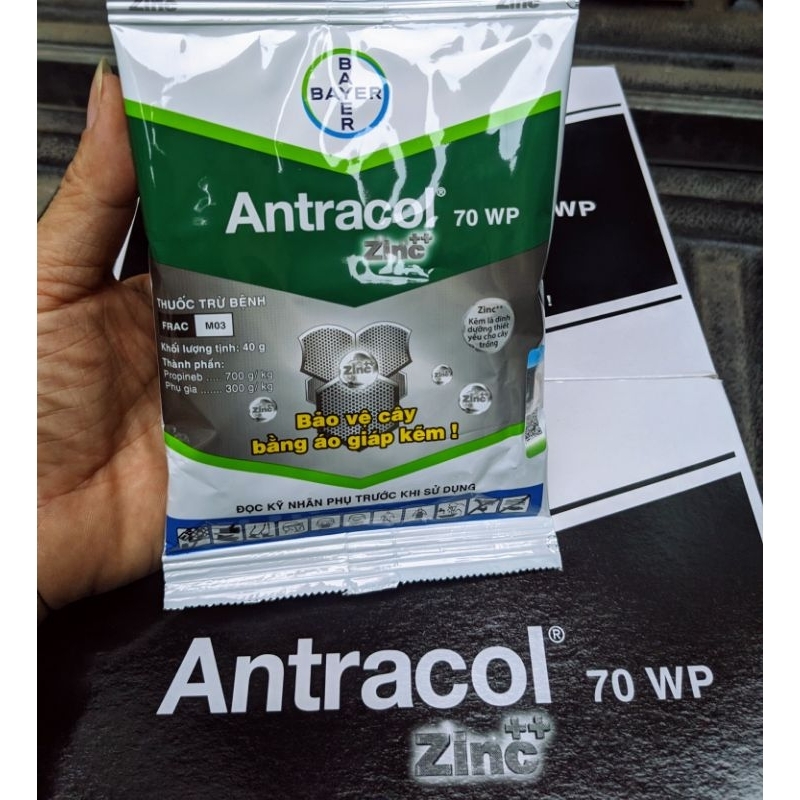 Antracol 70wp gói 40g, trừ nấm bệnh cho hoa hồng, hoa lan, cây cảnh ...