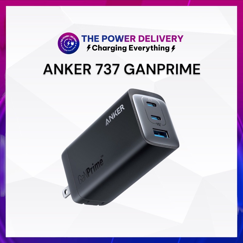 Củ sạc nhanh ANKER 737 A2148 GaNPrime 120W 3 cổng (2C + 1A) hỗ trợ PD ...