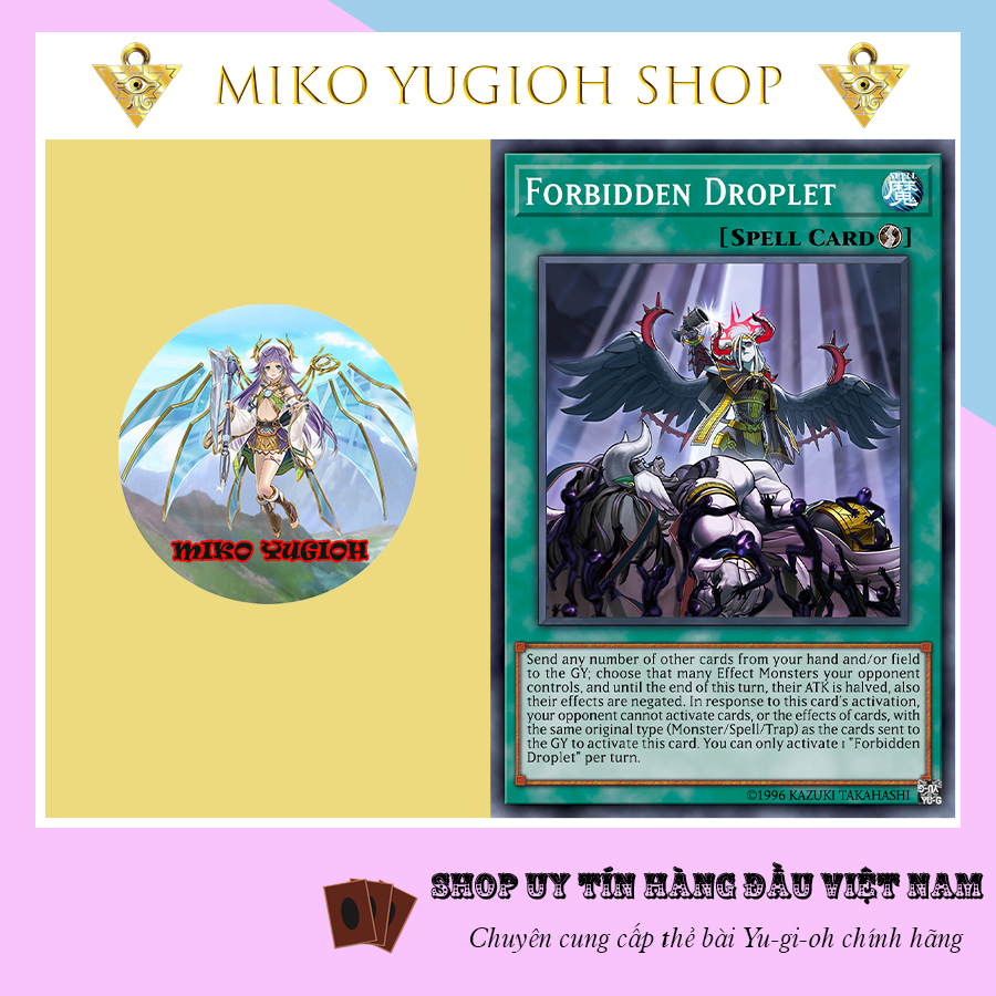 [ Miko Yugioh ] Thẻ Bài Yugioh Chính Hãng Tiếng Nhật Forbidden Droplet RC04 | Shopee Việt Nam
