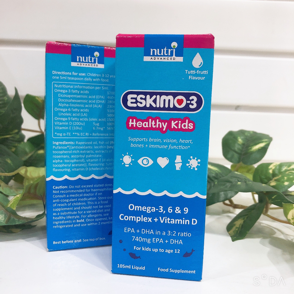 Dầu cá Eskimo 3 105ml ( 3 -12 tuổi ) | Shopee Việt Nam