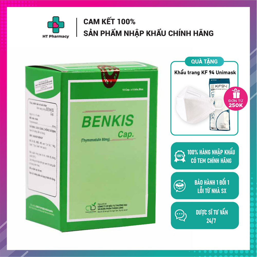 Viên uống Thymomodulin 80mg Benkis Cap 60 Viên - Hỗ trợ tăng cường sức ...