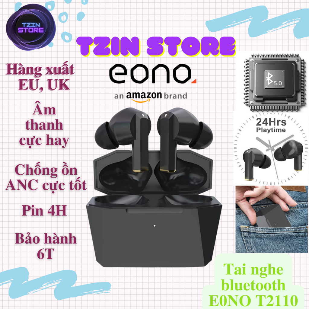 Tai nghe không dây Eono Tai nghe Bluetooth 5.0 chống ồn ANC -Thương ...
