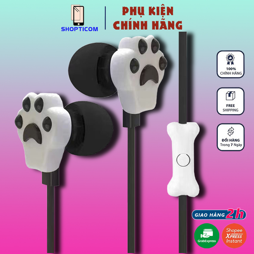 Tai nghe gaming có dây hình chân mèo S P M11 có mic nhét tai phone ...