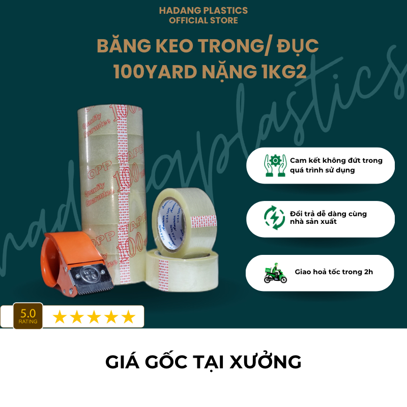 BĂNG KEO TRONG, ĐỤC 100 YARD NẶNG 1KG2 ĐÓNG HÀNG | CÂY 6 CUỘN | Shopee Việt Nam