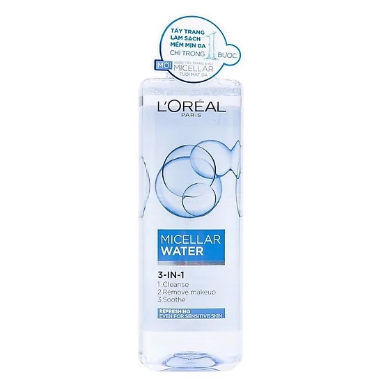 Nước tẩy trang cho mọi loại da L'Oreal Paris 3-in-1 Micellar Water 400ml | Shopee Việt Nam
