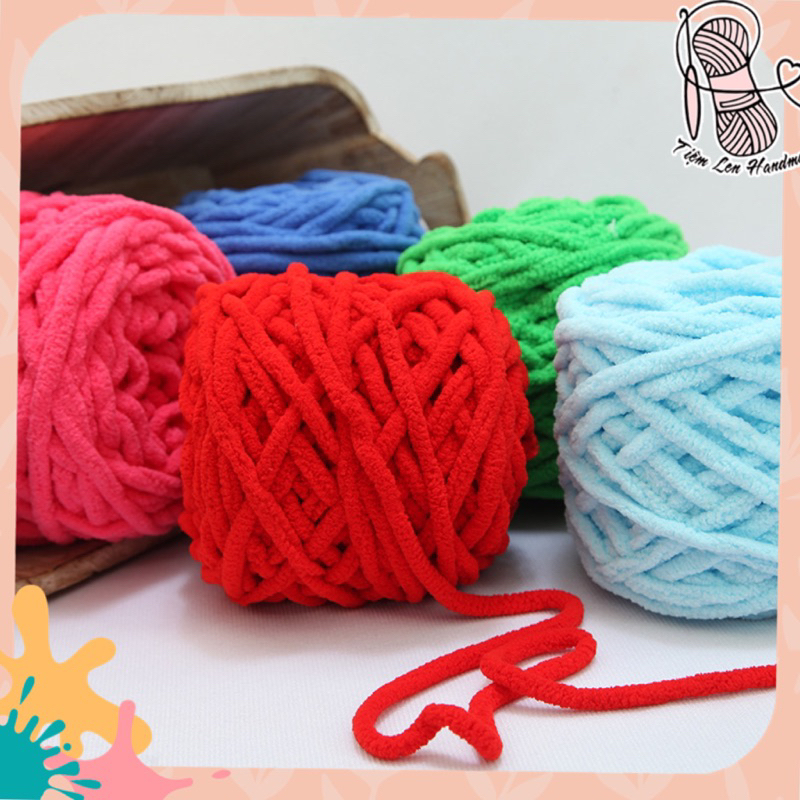 Len nhung đũa, len bông sữa cuộn 100gram | Shopee Việt Nam