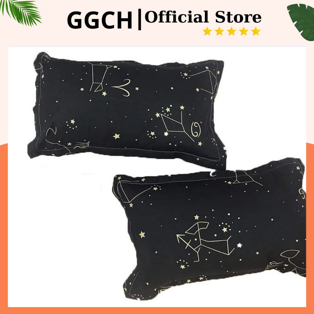 Vỏ Gối Nằm Màu Đen Cung Hoàng Đạo 45x65cm, Áo gối Cotton poly nhiều mẫu ...
