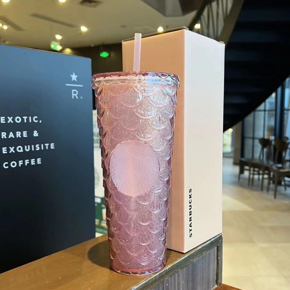 Cốc Starbuck pastel kèm ống hút - Cốc gấu thủy tinh kèm nắp - Ly ...