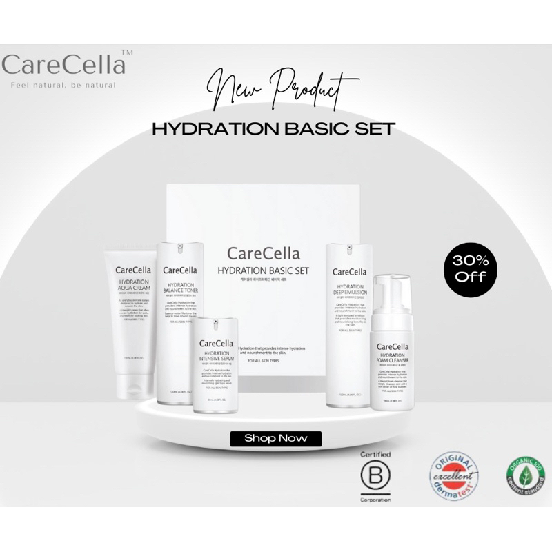 Bộ sản phẩm chăm sóc da cơ bản CareCella Hydration / CareCella Hydration Basic Set | Shopee Việt Nam