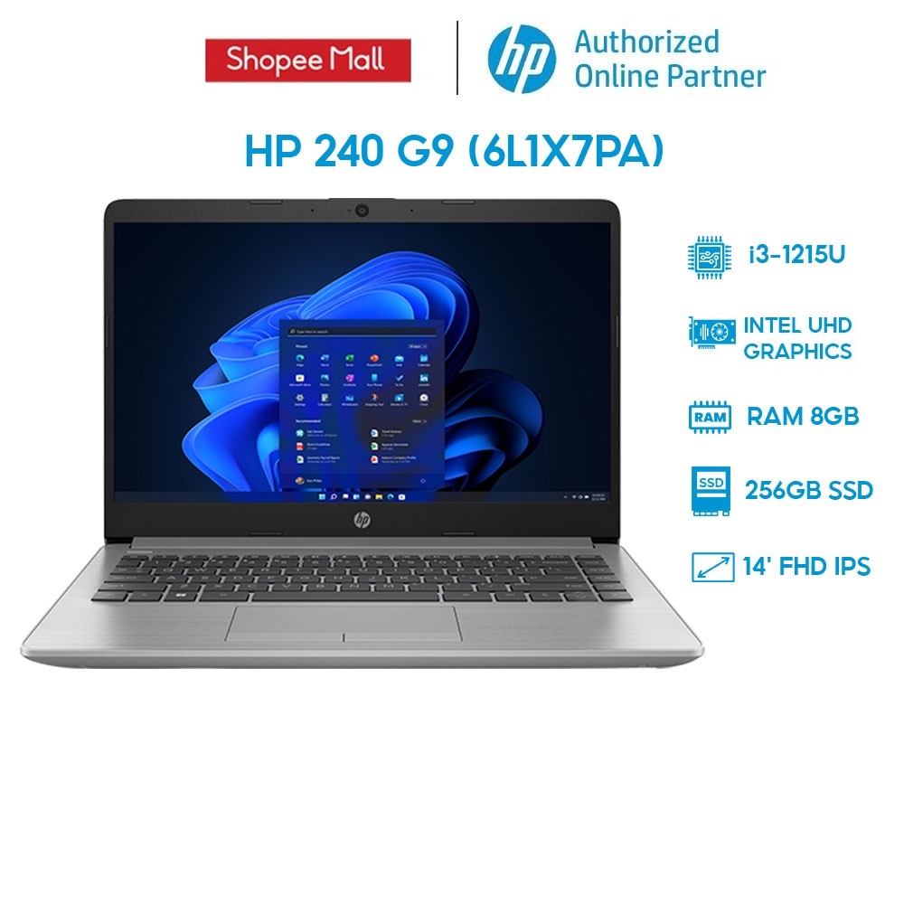 Laptop HP 240 G9 6L1X7PA i3-1215U | 8GB | 256GB | 14' FHD | Shopee Việt Nam