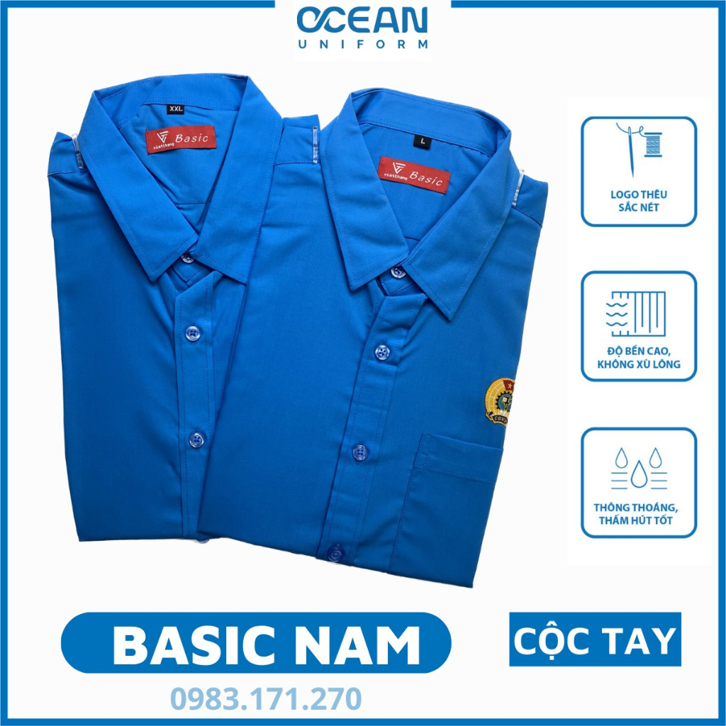Áo công đoàn việt nam sơ mi nam cộc tay basic,chất liệu pangzim liên ...