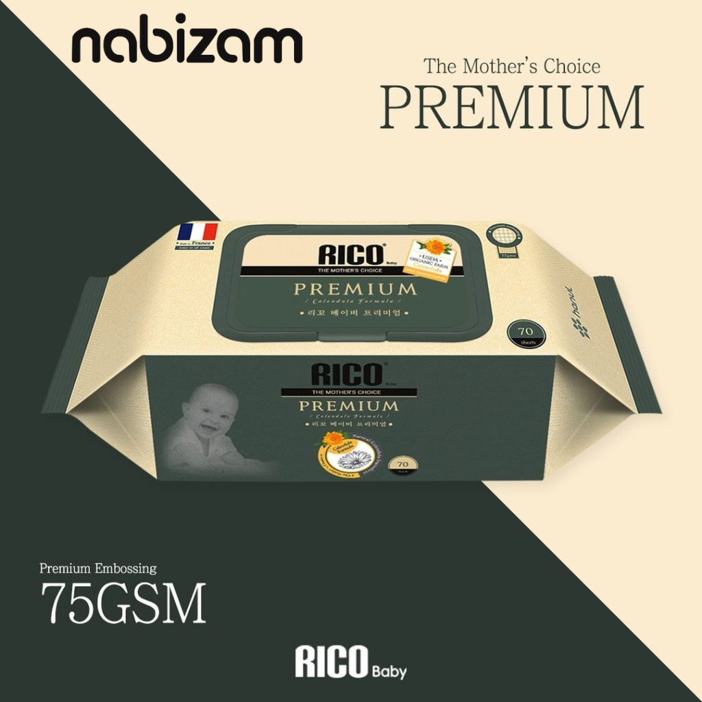 Khăn ướt em bé RICO Premium an toàn, lành tính phù hợp với mọi loại da ...