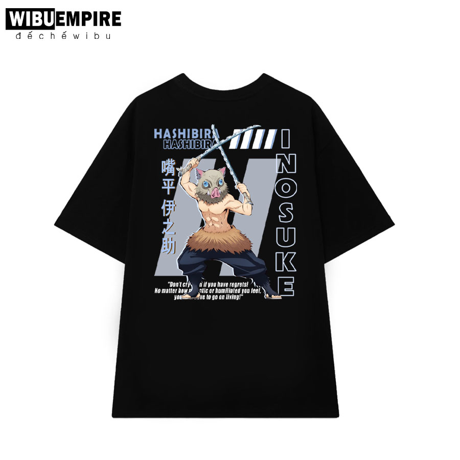 WIBU EMPIRE | Áo Thun Form Rộng Kiếm sĩ Diệt Quỷ INOSUKE HASHIBIRA ...