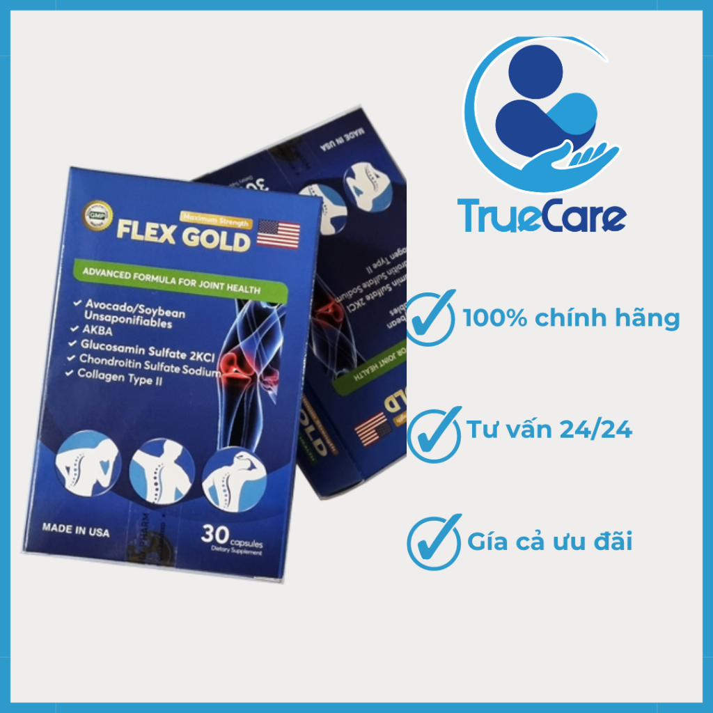 [CHÍNH HÃNG ] VIÊN UỐNG XƯƠNG KHỚP FLEX GOLD MỸ HỘP 30 VIÊN GIẢM ĐAU ...