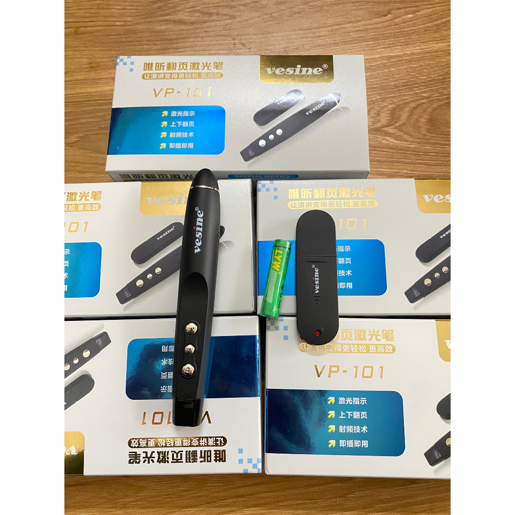 Bút Chỉ Laser Thuyết Trình Vesine VP101, Bút Trình Chiếu Kèm Bao Da ...