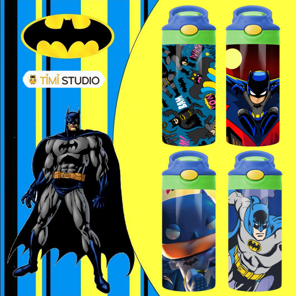 Bình Uống Nước Giữ Nhiệt Cho Bé Có Ống Hút Hình Batman - Inox 304 - Tỉ ...