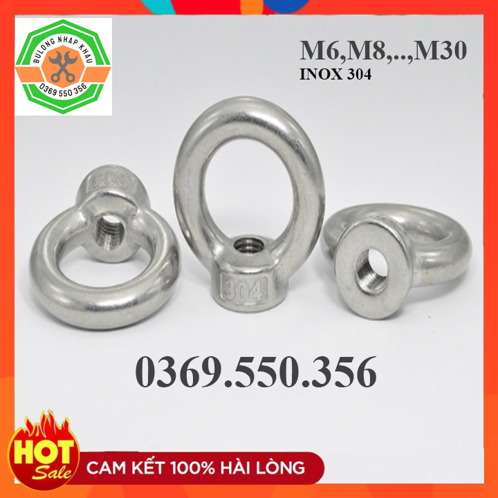 Ecu mắt, ecu móc cẩu, ecu inox M10,M12 | Shopee Việt Nam