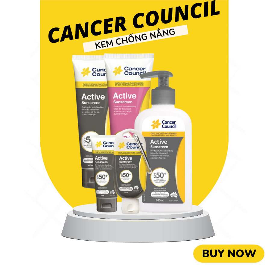 Kem Chống Nắng Cancer Council Active SPF 50+/ PA ++++ | Shopee Việt Nam