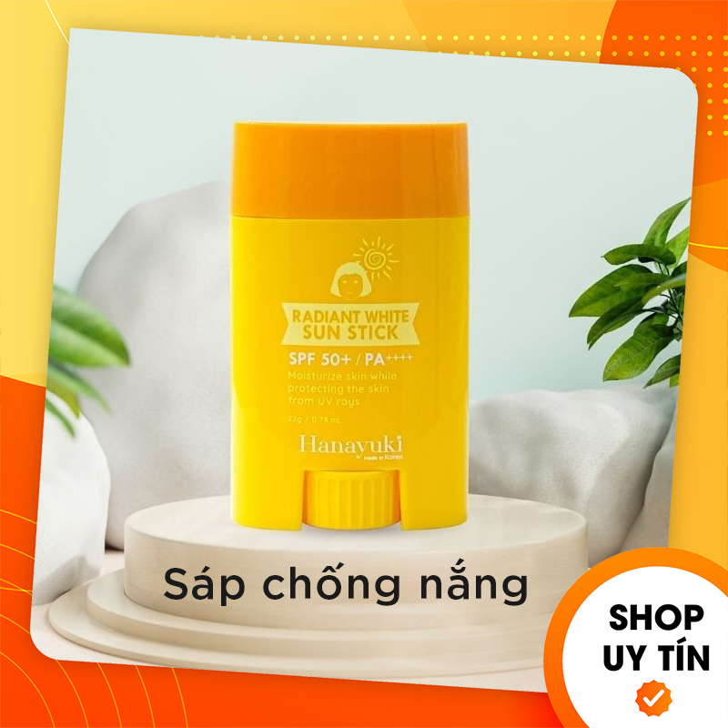 [Chính hãng] Sáp chống nắng Hanayuki Thanh lăn Radiant White Sun Stick ...