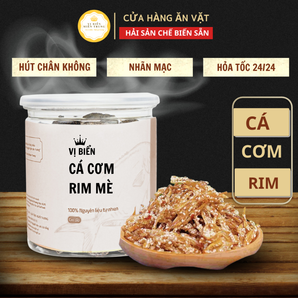 Cá Cơm Rim Mè Nước Mắm Vị Biển, Đồ Ăn Vặt Ngon Rẻ Hủ PET 200GR Thực ...