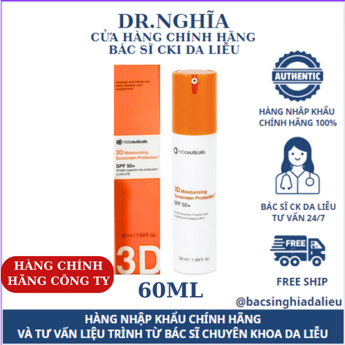 [HÀNG CÔNG TY] Kem Chống Nắng Vật Lý Giúp Dưỡng Ẩm & Bảo Vệ Da Sau Laser Md:ceuticals 3D ...