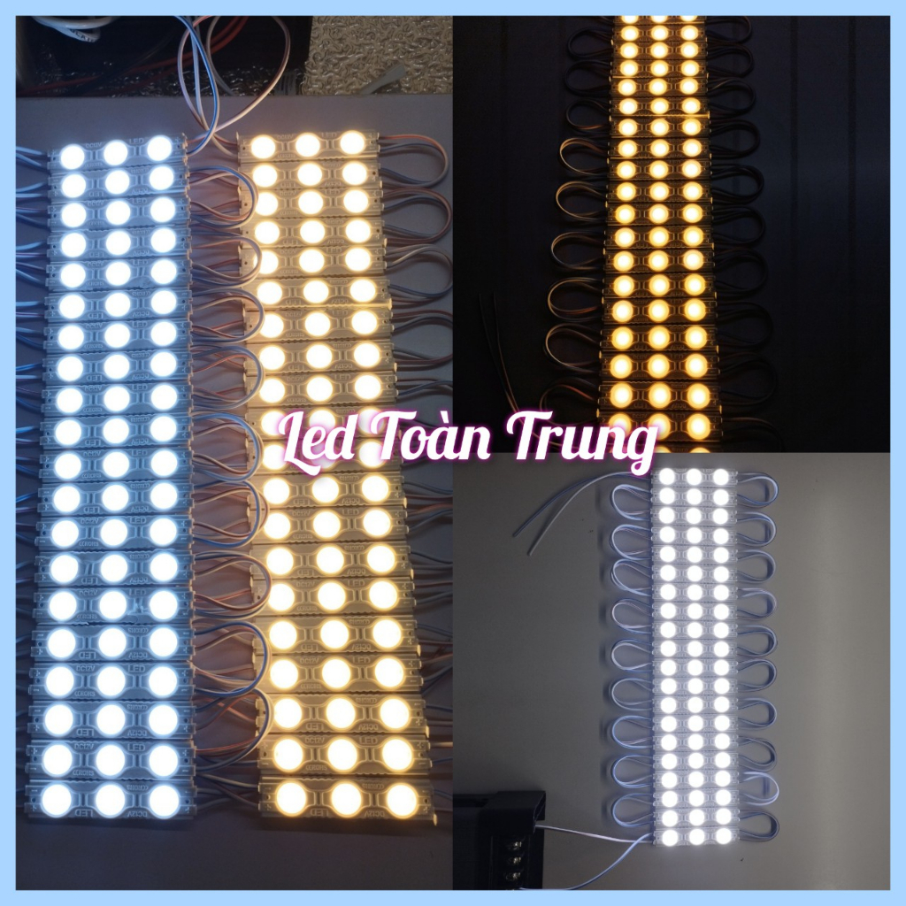 Led hắt 3 Bóng 2835-6113 ánh sáng màu trắng, vàng nắng Vỉ 20 thanh 3 ...
