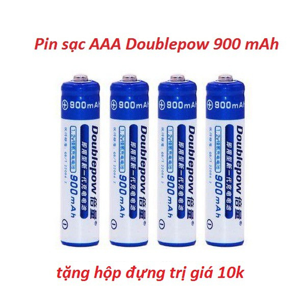 Combo 4 pin AA/AAA kèm sạc hãng Douplepow Pin mic không dây camera pin ...