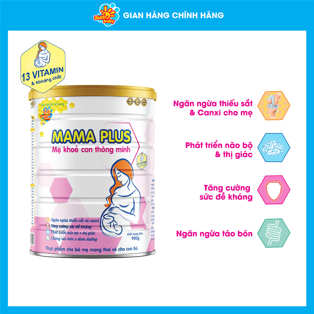 Sữa bột dành cho bà bầu MAMA PLUS 900g - Bổ Sung Dinh Dưỡng Cho Mẹ, Tốt ...
