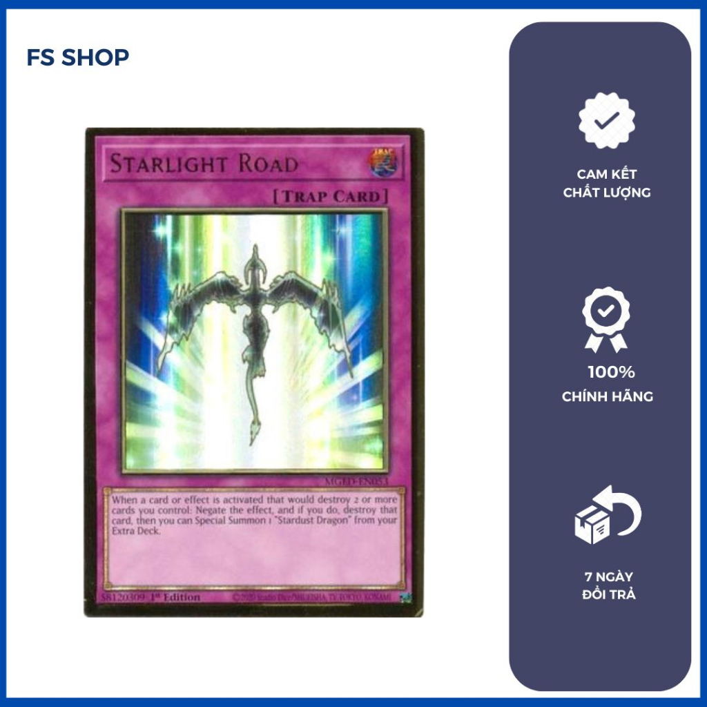 Thẻ bài Yugioh chính hãng Starlight Road– Premium Gold Rare | Shopee ...