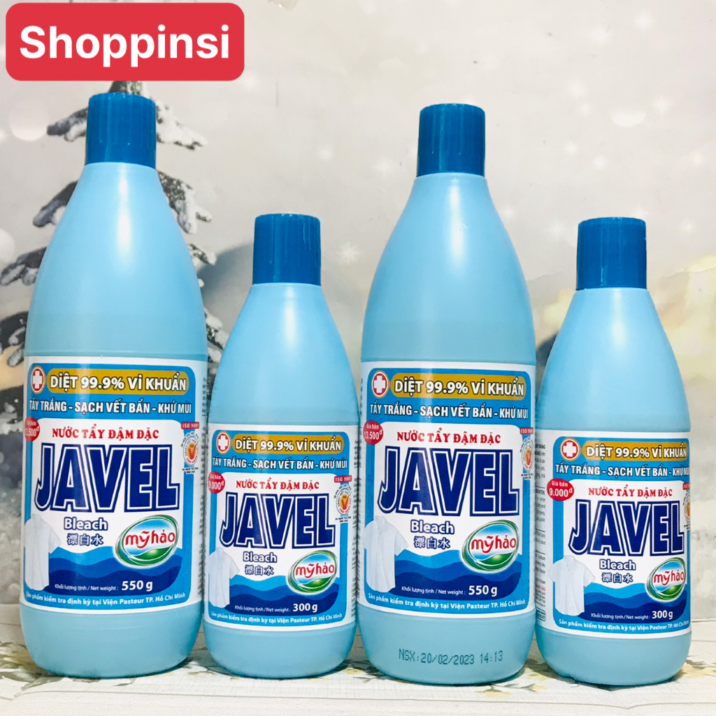 Nước tẩy quần áo trắng Javel Mỹ Hảo (300g - 550g) | Shopee Việt Nam