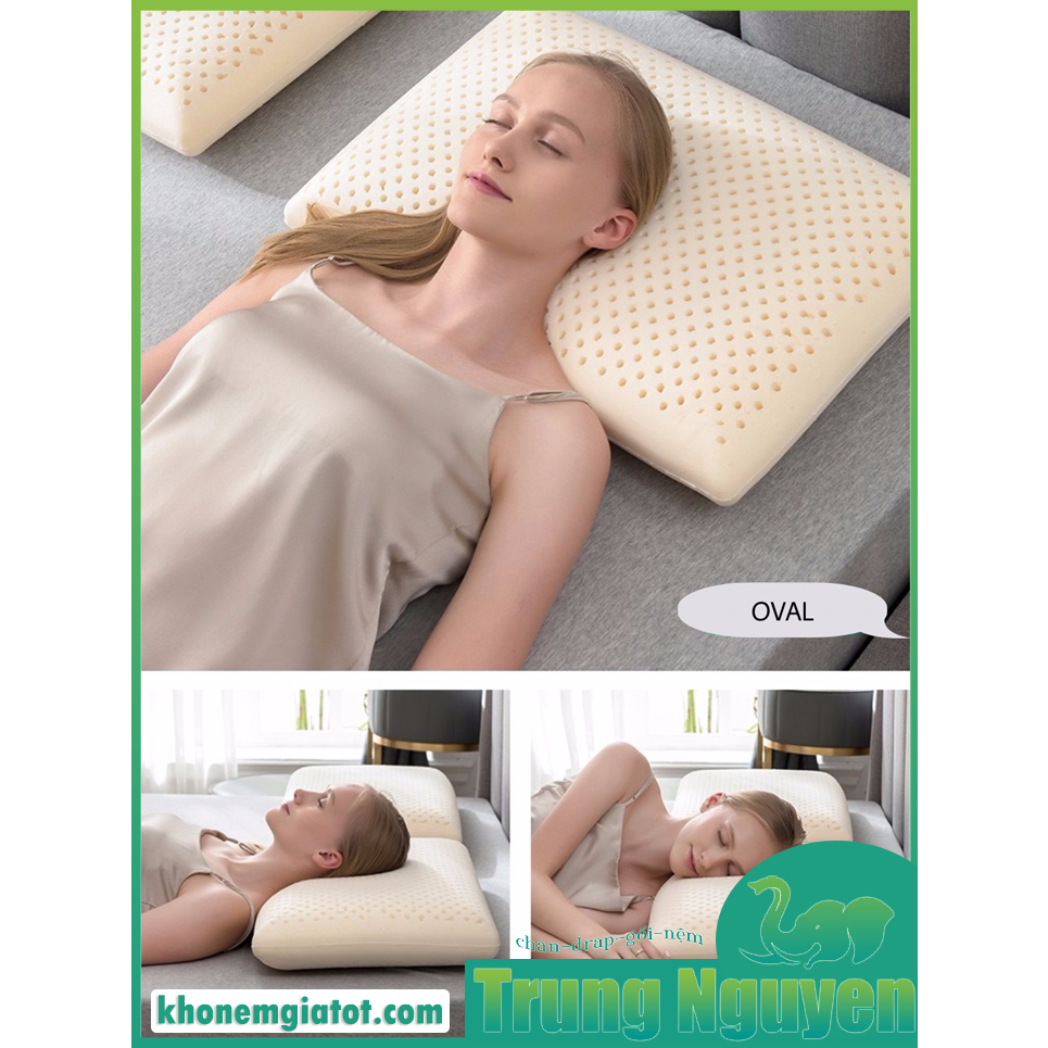 GỐI OVAL CAO SU THIÊN NHIÊN-ROYAL LATEX CHÍNH HÃNG | Shopee Việt Nam