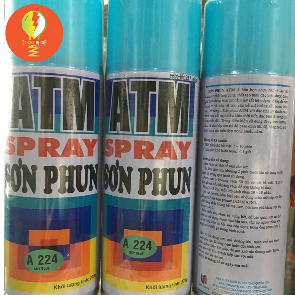 Sơn Xịt Màu Xanh Da Trời ATM A224 Chính Hãng | Shopee Việt Nam