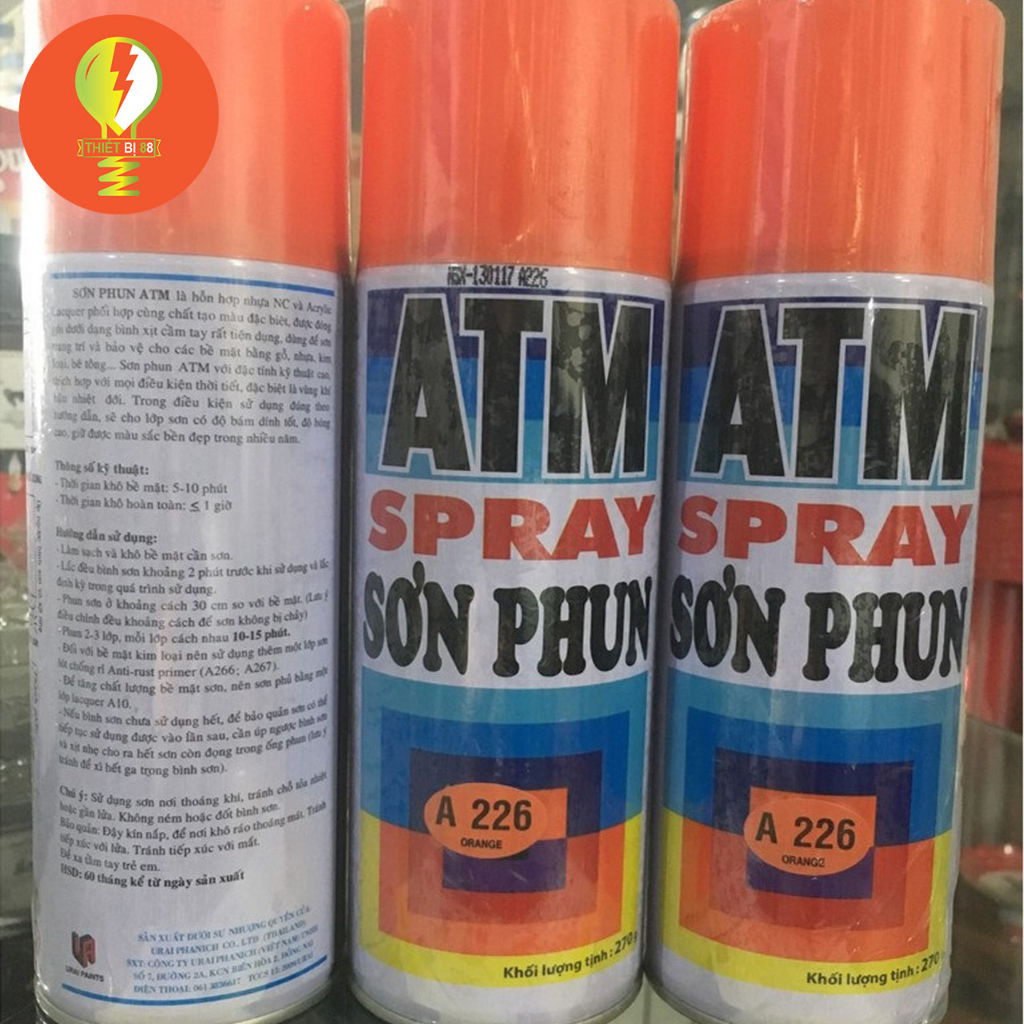 Sơn Xịt Màu Cam ATM A226 Chính Hãng | Shopee Việt Nam