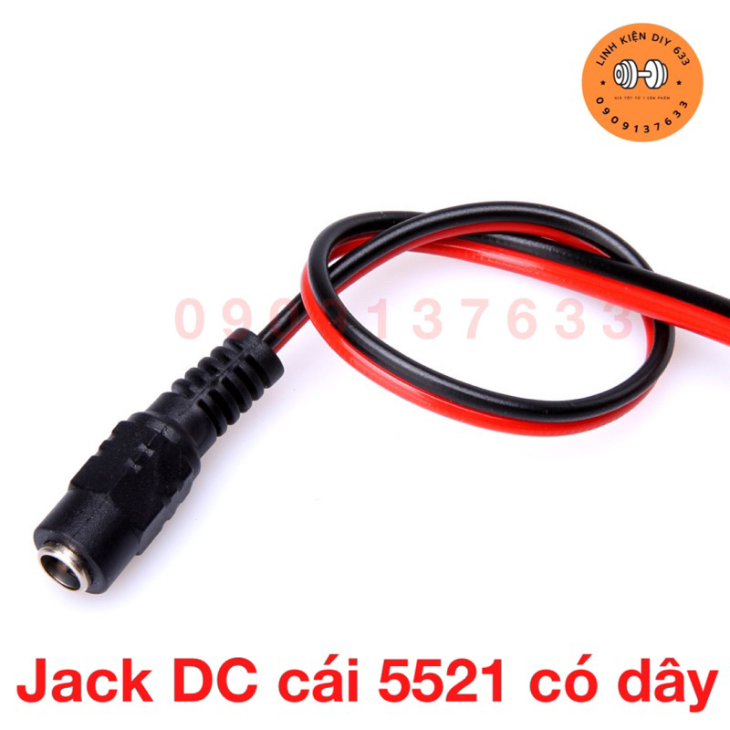 Jack DC cái 5521 có dây | Shopee Việt Nam