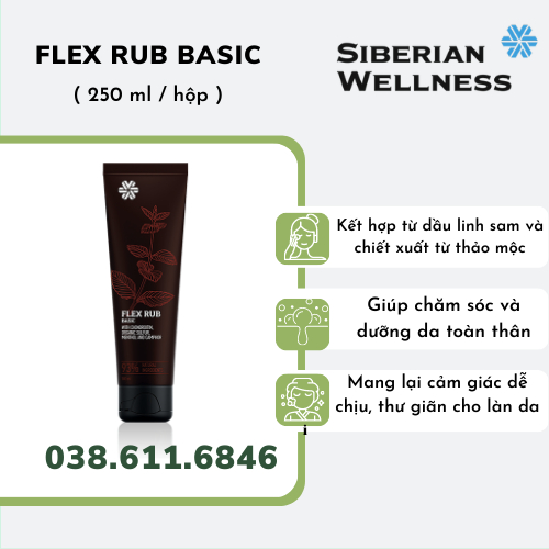 [ Gel khớp mới ] Kem dưỡng da SIBERIAN WELLNESS Flex Rub BASIC – 100ml ...