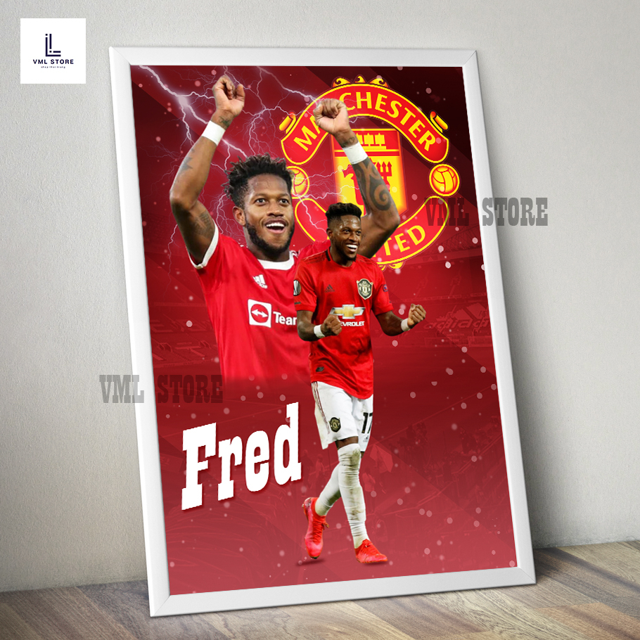Poster Fred, Khung Ảnh Bóng Đá - Poster Cầu Thủ Bóng Đá MU,Trang Trí ...