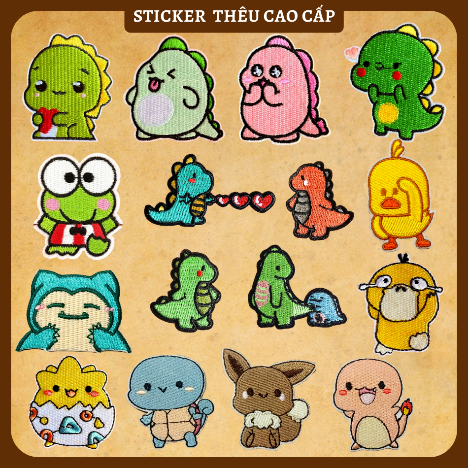 Sticker ủi áo - CÓ KEO ỦI - sticker vải làm miếng vá áo, phụ kiện trang ...