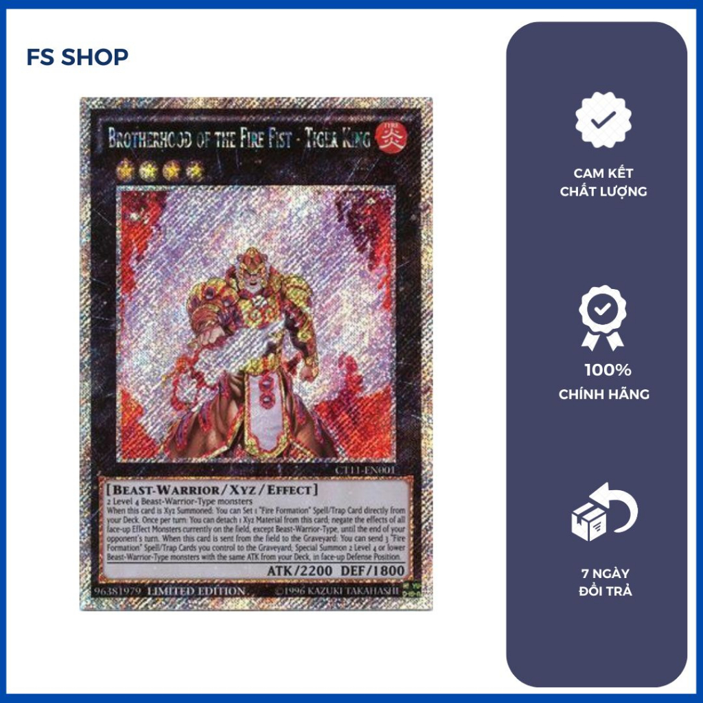 Thẻ bài Yugioh Chính Hãng Brotherhood Of The Fire Fist – Tiger King ...