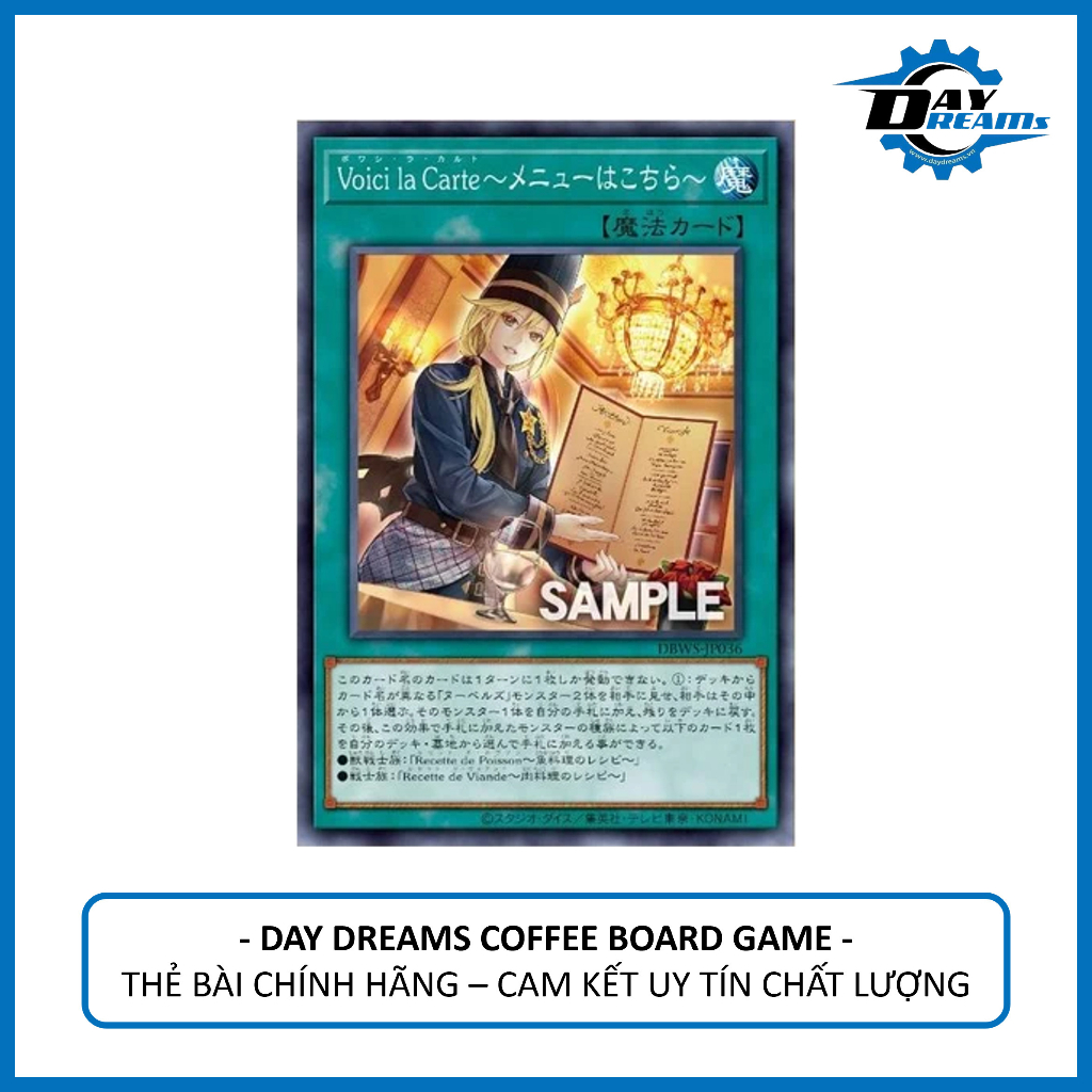 Thẻ Bài Ma Thuật - Voici La Carte - Here is the Menu - Mã DBWS-JP036 Ngôn Ngữ Nhật - Bài Yu-Gi ...