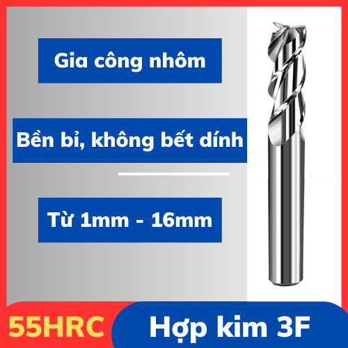 Dao phay ngón nhôm 55HRC 3me | Shopee Việt Nam