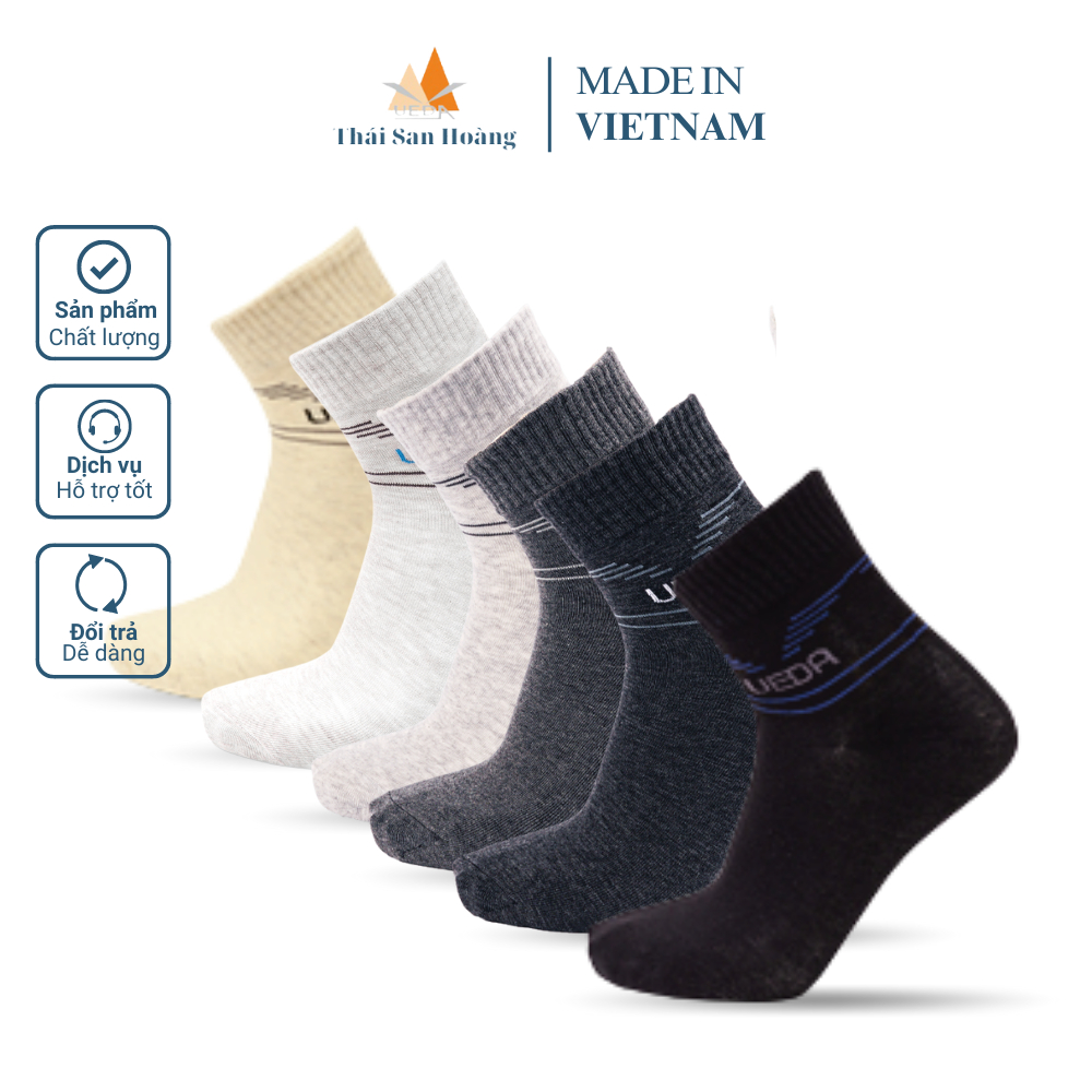 Tất nam cổ trung [ Made in VietNam ] Tất nam cổ cao UEDA - Thoáng khi ...