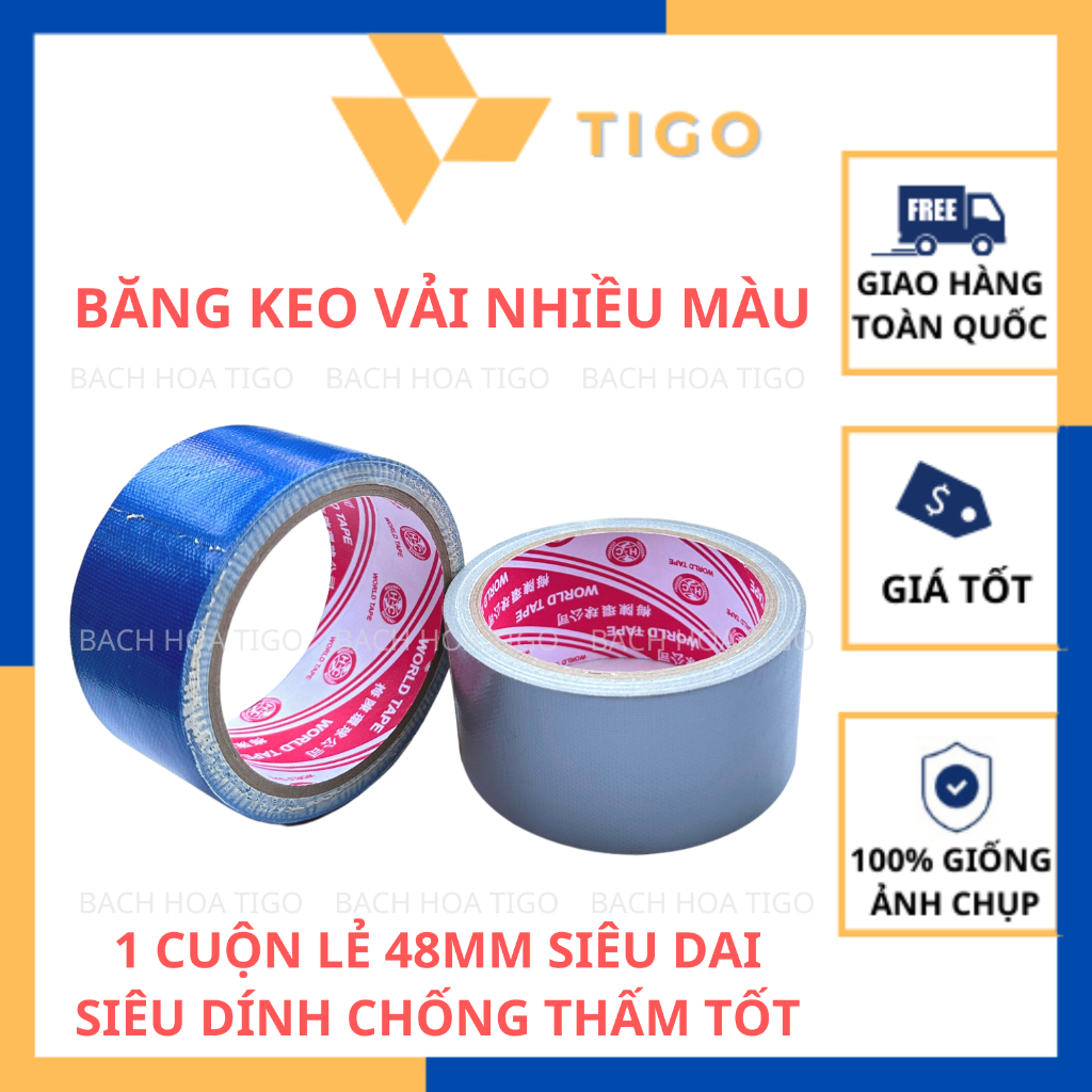 1 Cuộn Băng Keo Vải Siêu Dính Đủ Màu 48mm | Shopee Việt Nam
