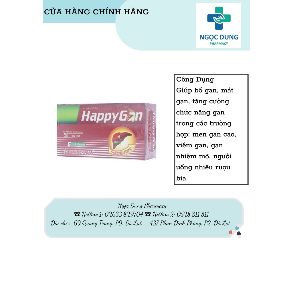 Viên uống Happy Gan Sao Thái Dương giải độc gan, tăng cường chức năng ...
