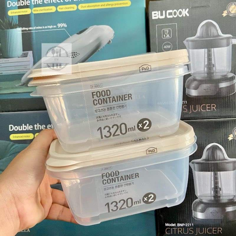 Set 2 hộp bảo quản thực phẩm Lock&Lock EZ Lock 1320ml P-00011 ( 2 màu ) | Shopee Việt Nam